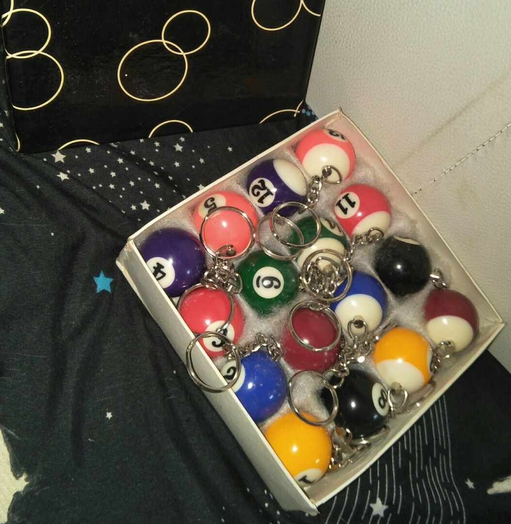 Snooker Pool Billard Ball Keychain, Hobbies & Toys, Collectibles ...