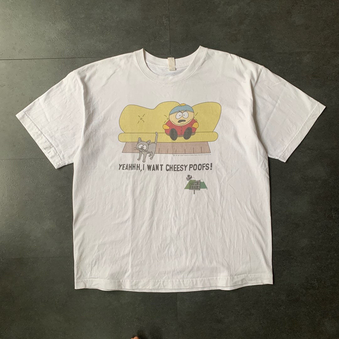Vintage South Park Cartman I want cheesy poofs! Tee Shirt, Men's ...