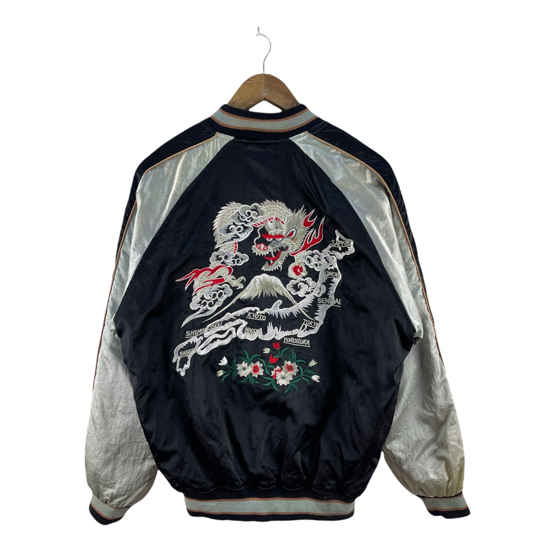 Vintage Sukajan Dragon Japan Embroidery Souvenirs Jacket, Men's Fashion ...