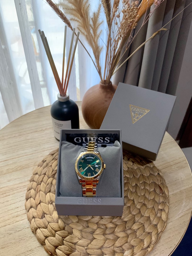 Watches GUESS Luna GW0308L5 Ladies Green Dial Dual Tone Stainless Steel ...