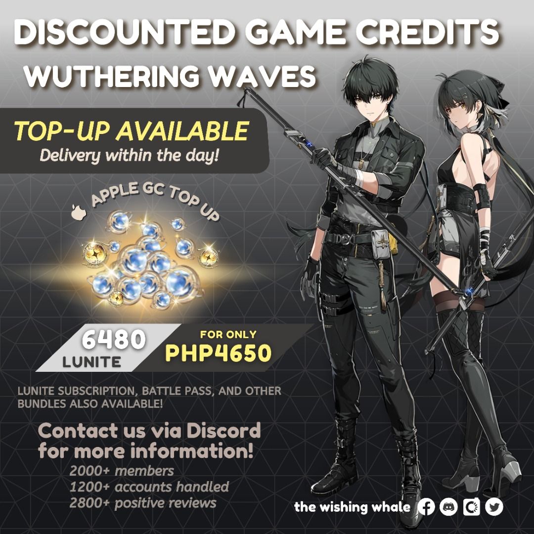 6,480 Wuthering Waves Lunite (Apple GC), Video Gaming, Gaming ...