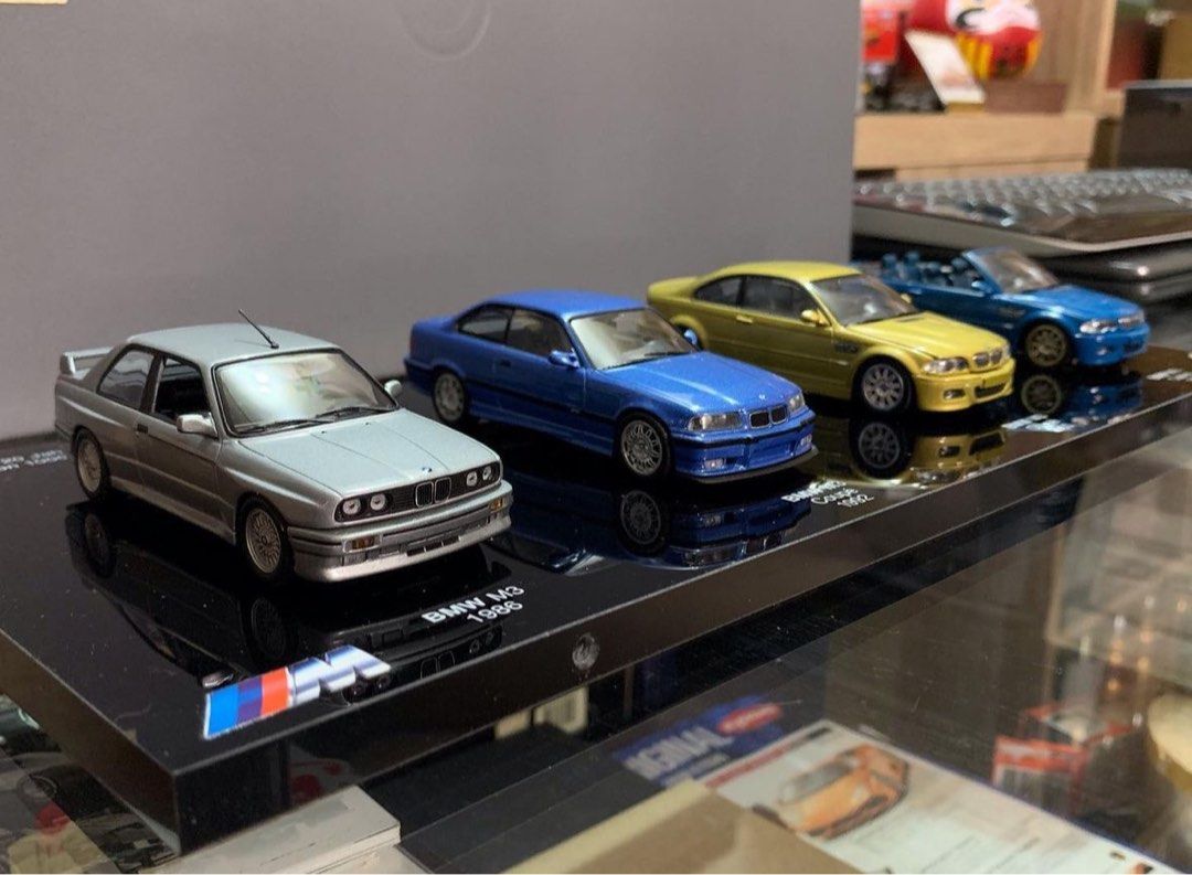 原廠 歷代 Minichamps 1/43 BMW M3 E30 E36 E46 4車組 M-Power 30週年 模型車, 汽車, 汽車出售 ...