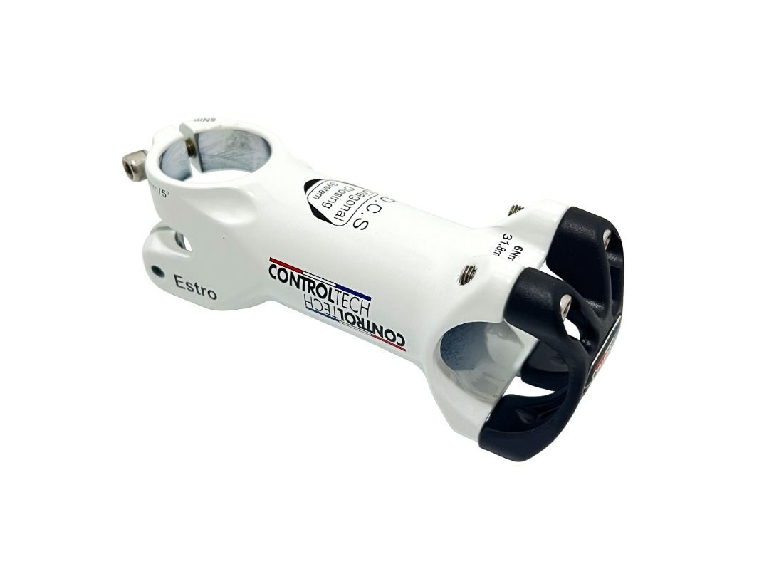 全新 Controltech Estro 7075 T6鋁合金龍頭 / 立管 90mm 白色黑蓋, 體育器材, 自行車及配件, 單車在旋轉拍賣