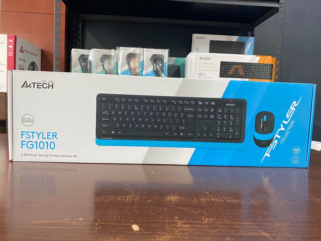 A4Tech FG1010 Fstyler Wireless Mouse Keyboard Combo Blue, Computers & Tech, Parts & Accessories ...