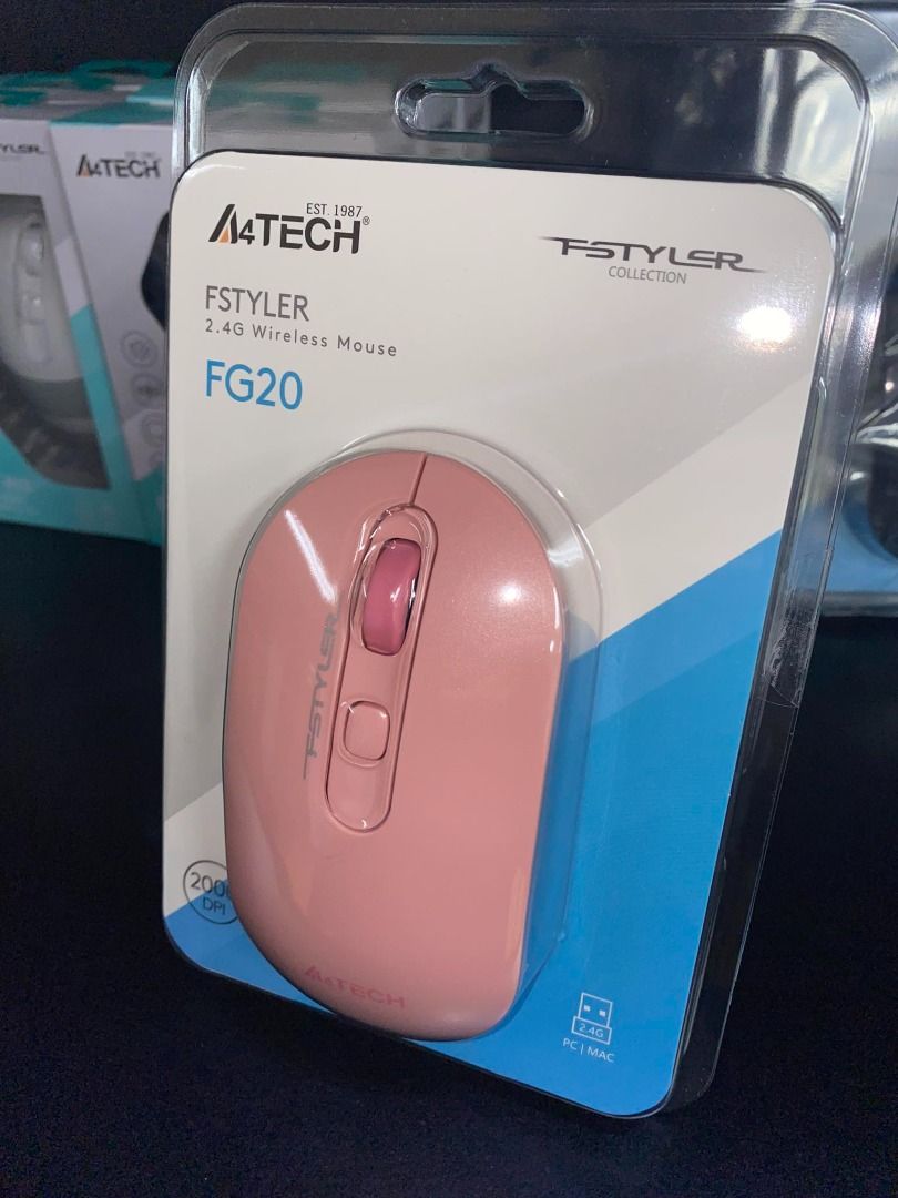 A4Tech FG20 Fstyler Wireless Mouse Pink, Computers & Tech, Parts ...