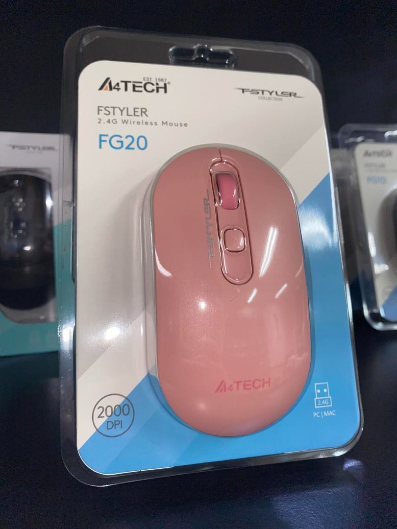 A4Tech FG20 Fstyler Wireless Mouse Pink, Computers & Tech, Parts ...
