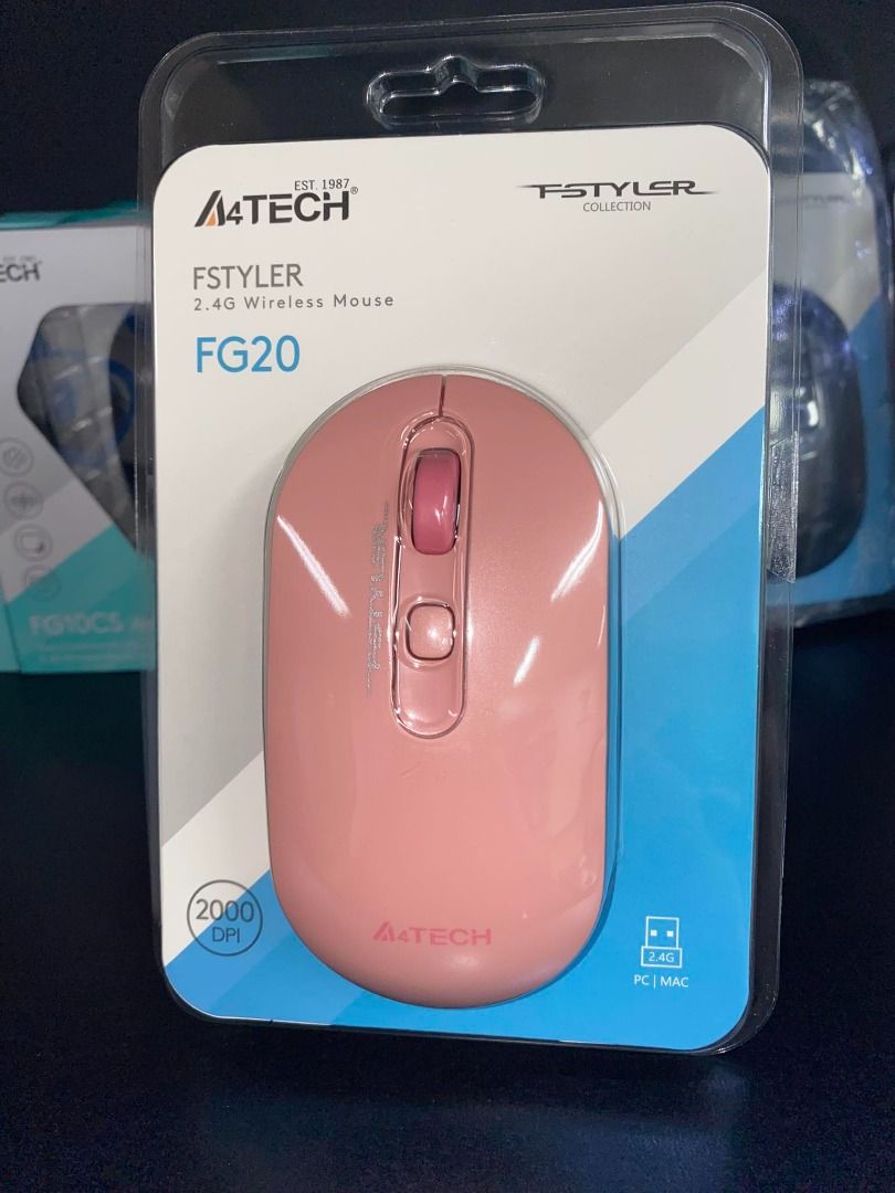 A4Tech FG20 Fstyler Wireless Mouse Pink, Computers & Tech, Parts ...