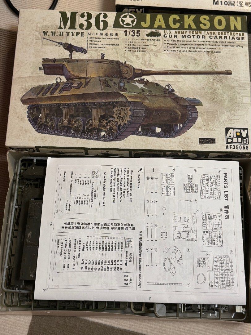 AFV Club Title: M36 Jackson U.S. Army 90mm Tank Destroyer Gun Motor ...