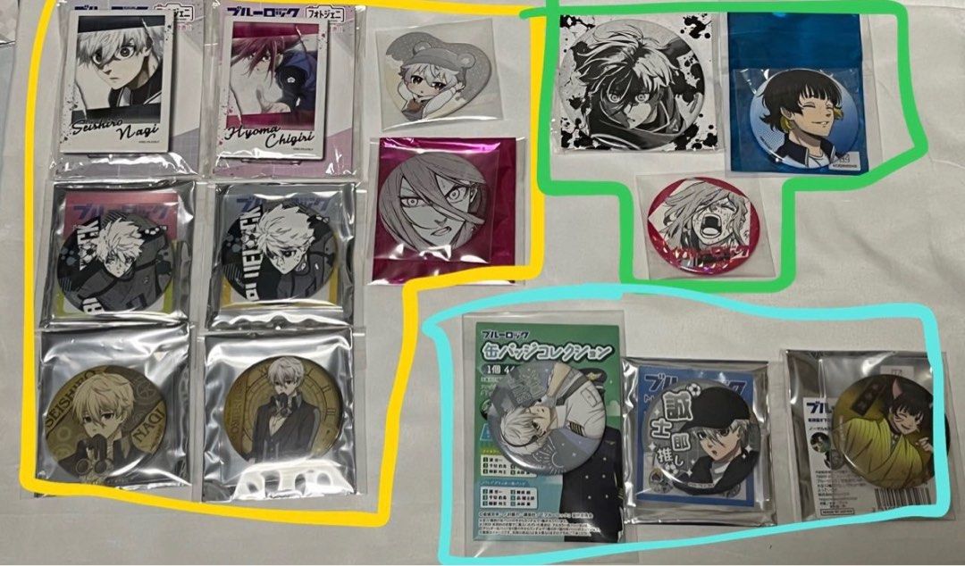 Bluelock blue lock bllk bachira chigiri nagi assorted badges, Hobbies ...