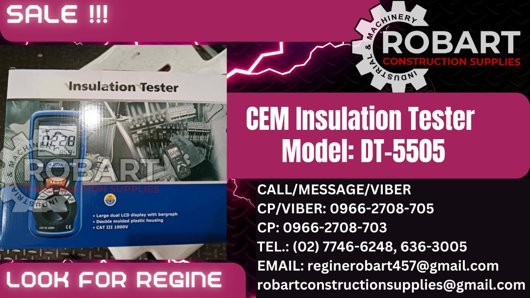 CEM Insulation Tester Model: DT-5505, Commercial & Industrial ...