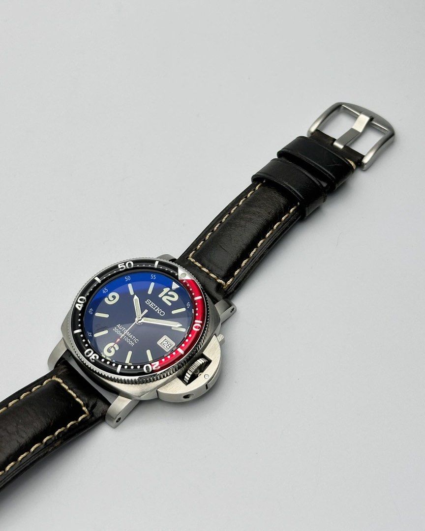 Custom Seiko Mod 42mm Coke Pam Diver Automatic Watch, Men's Fashion ...