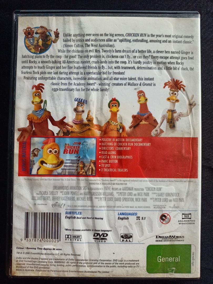 DVD Chicken Run, Hobbies & Toys, Music & Media, CDs & DVDs on Carousell