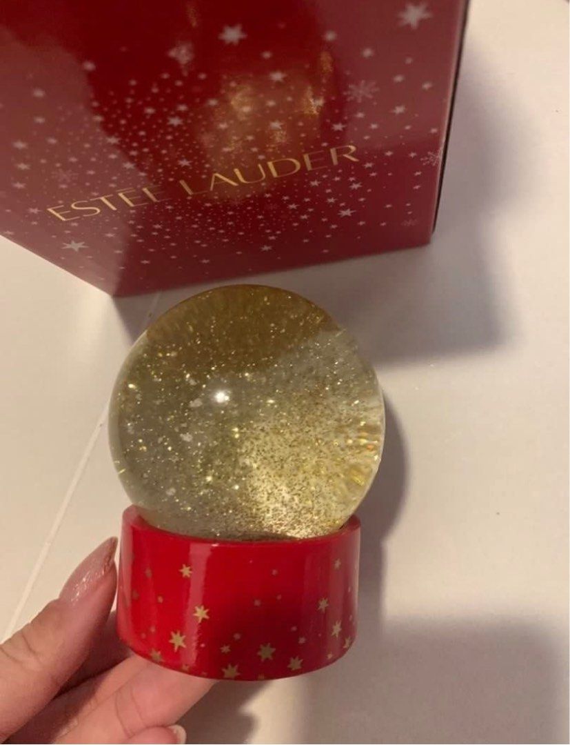 Estee Lauder Snow Globe Ball, Furniture & Home Living, Home Decor ...