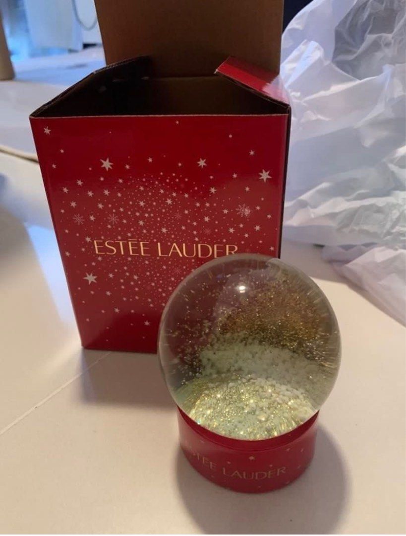Estee Lauder Snow Globe Ball, Furniture & Home Living, Home Decor ...