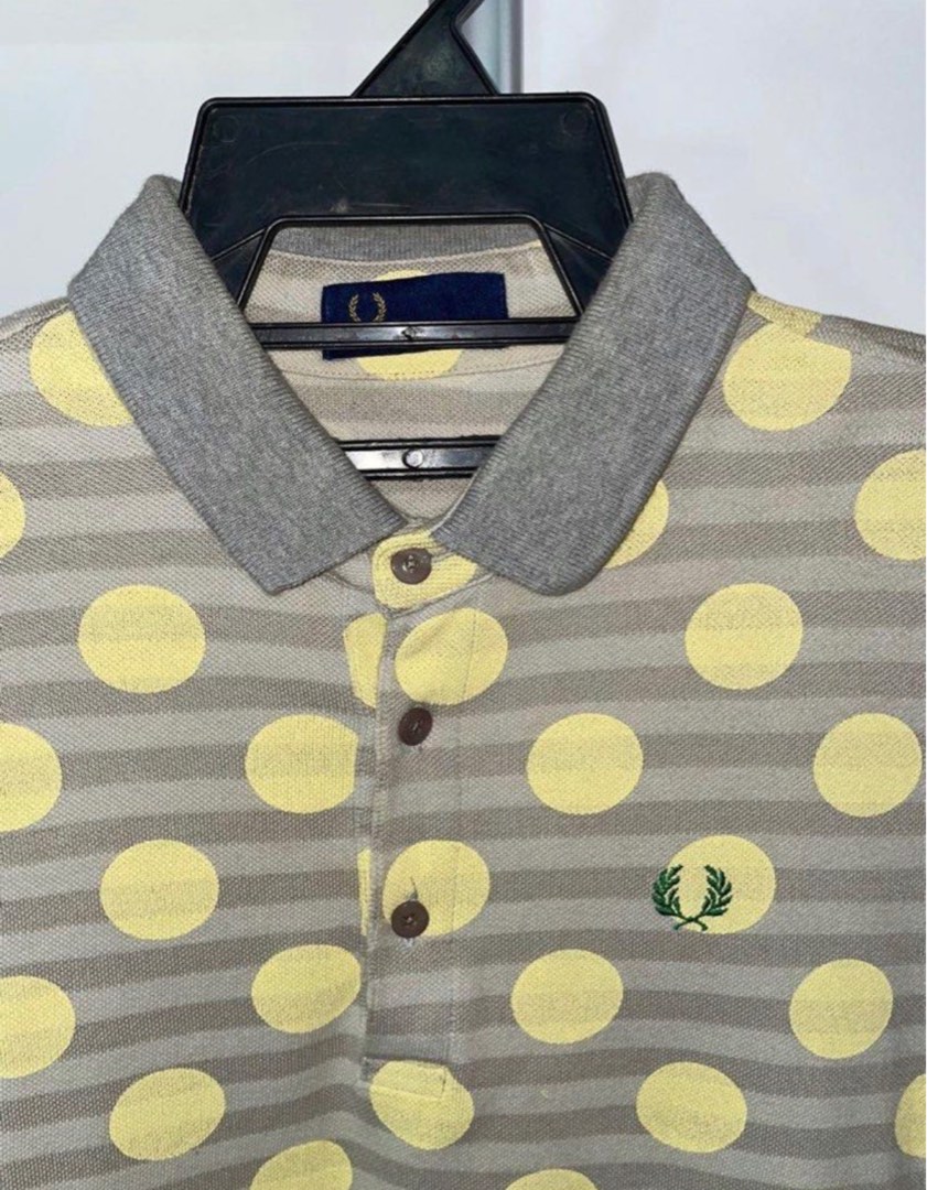 Fred Perry London england polo stripes polkadot Pit to pit 19” Length ...