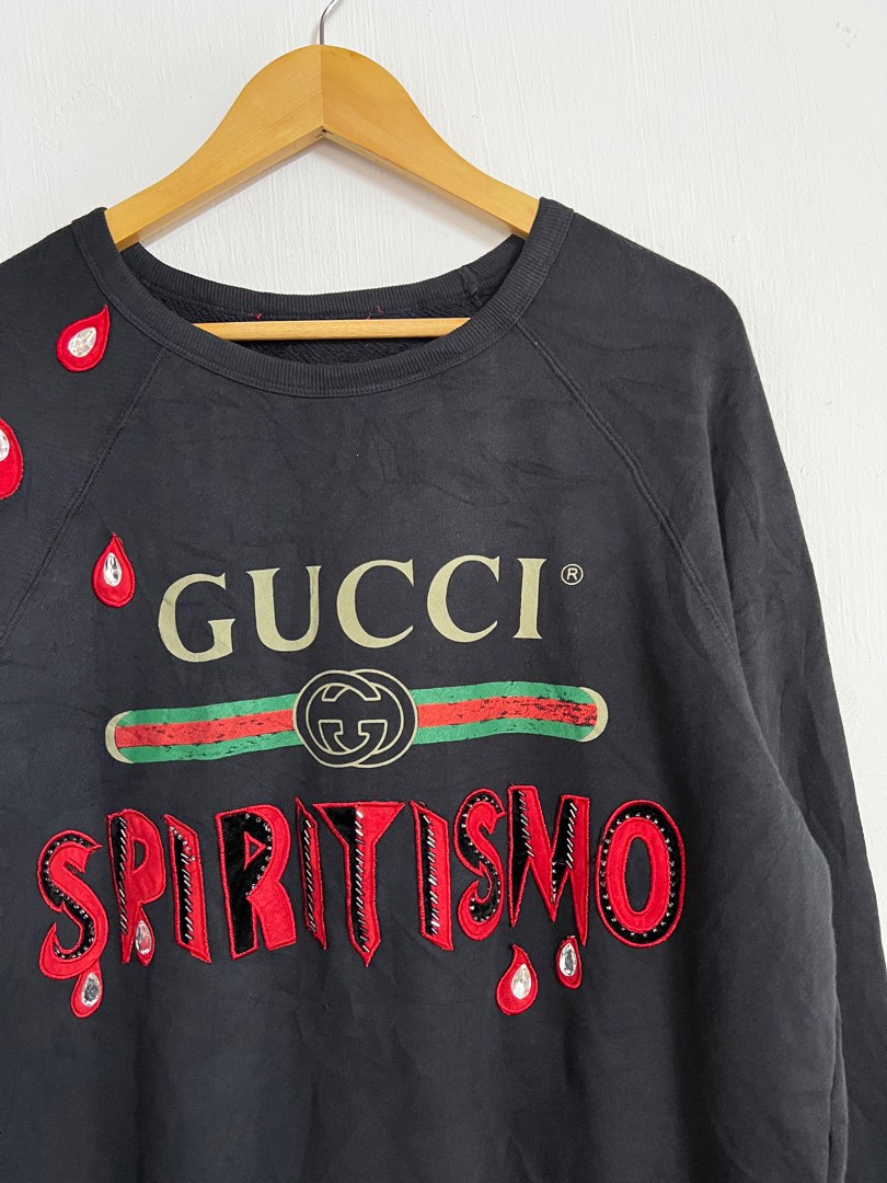 Gucci Spiritismo Logo Sweatshirt, Women's Fashion, Coats, Jackets and ...