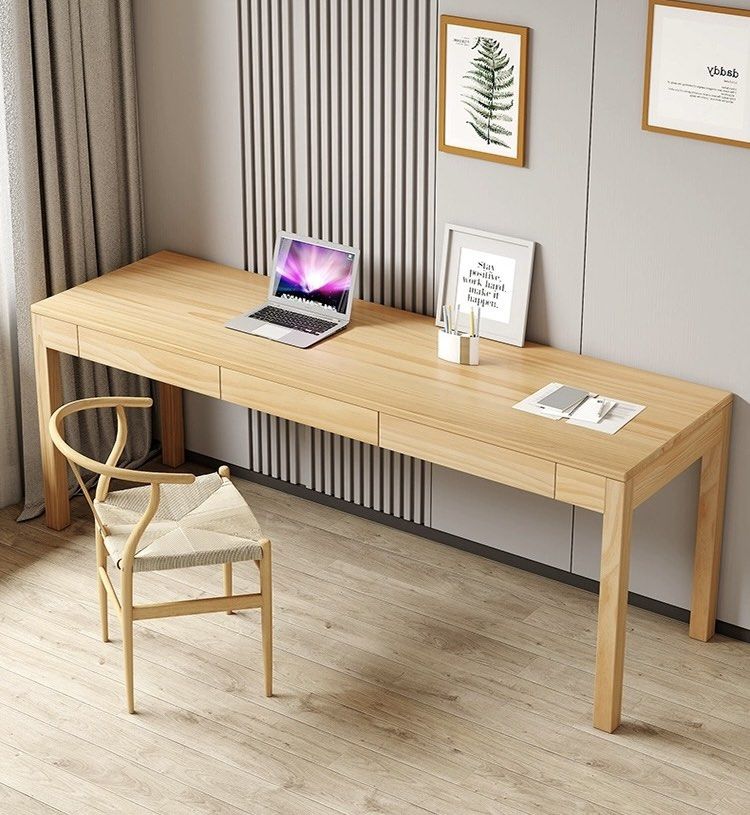 JAME Scandinavian Solid Wood Study Table, Furniture & Home Living, Furniture, Tables & Sets on ...
