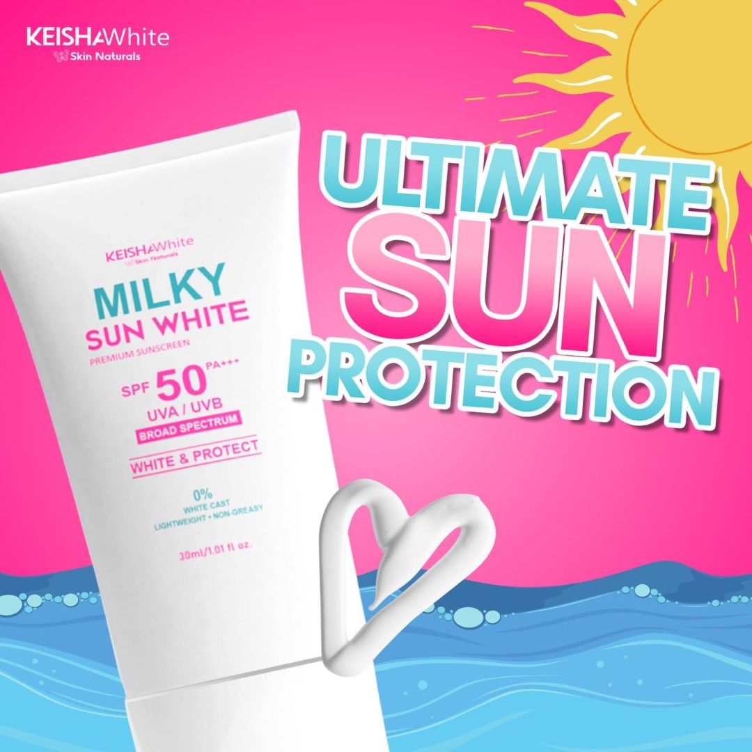 KeishaWHite Milky Sun White Premium Sunscreen SPF50 PA+++ Broad ...