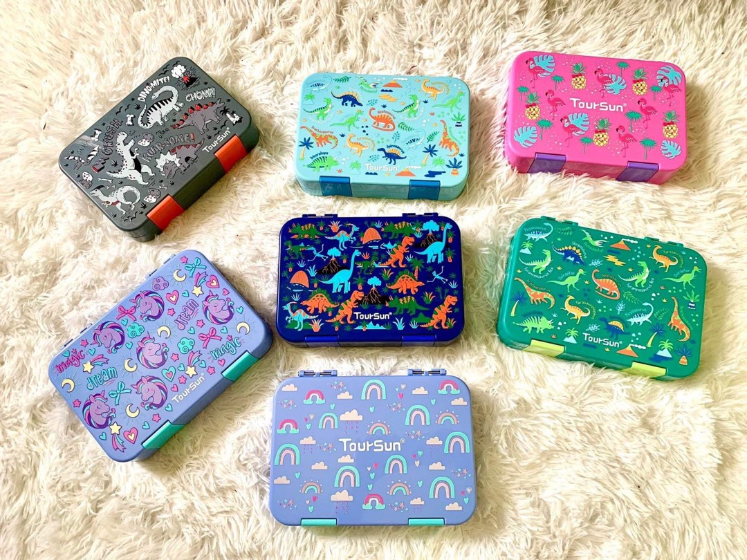 Kids Bento Luncbox 4 compartments, Furniture & Home Living, Kitchenware ...