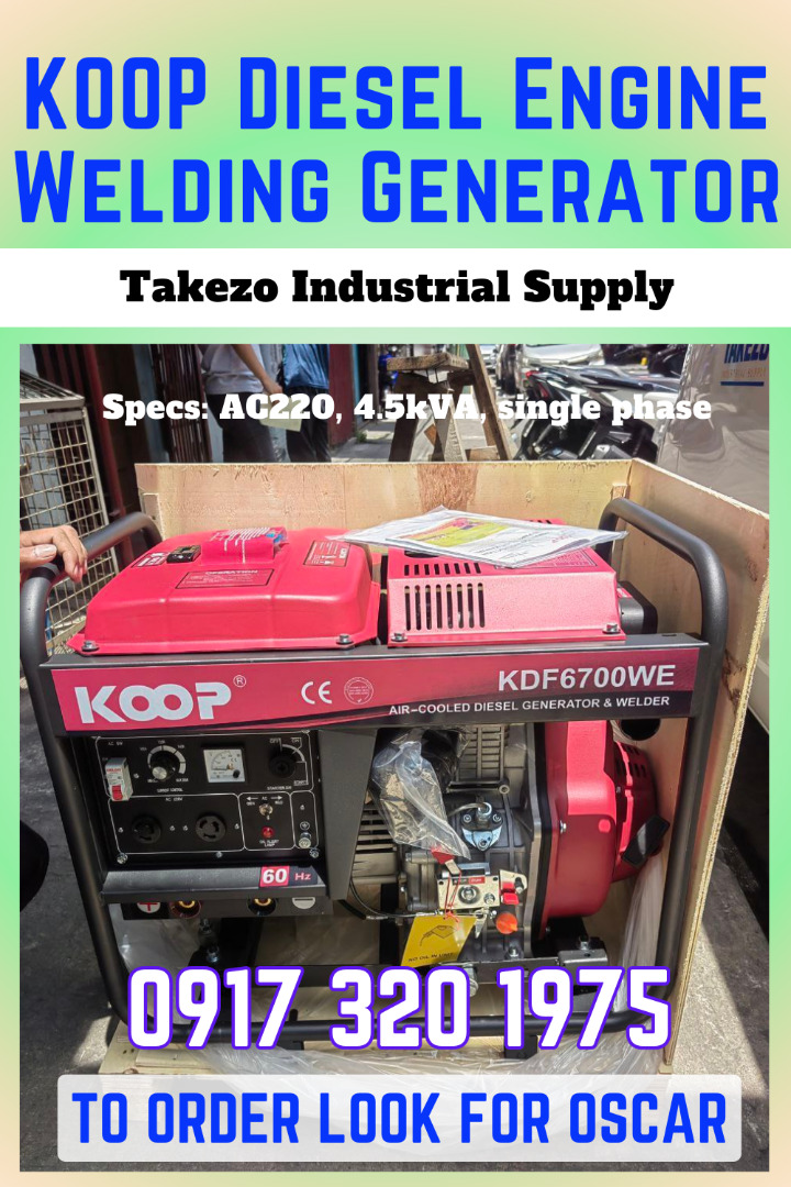 KOOP DIESEL ENGINE WELDING GENERATOR, Commercial & Industrial ...