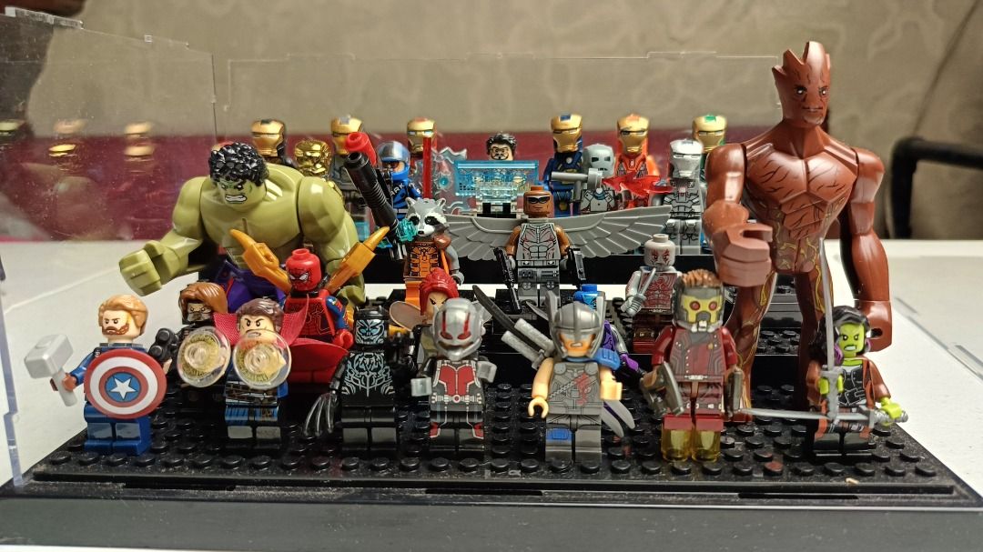 Marvel Avengers Iron man Spiderman Groot Superheroes Minifigures ...