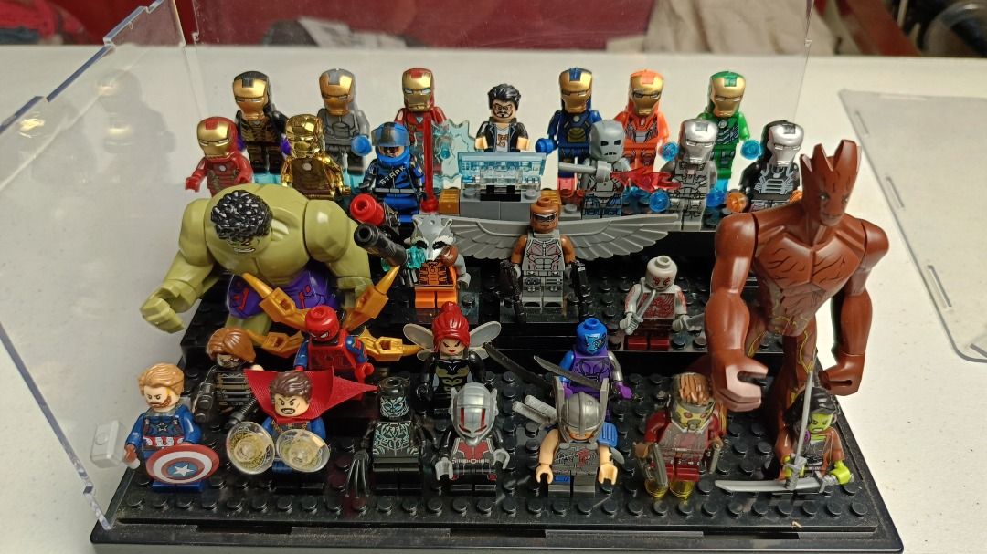 Marvel Avengers Iron man Spiderman Groot Superheroes Minifigures ...