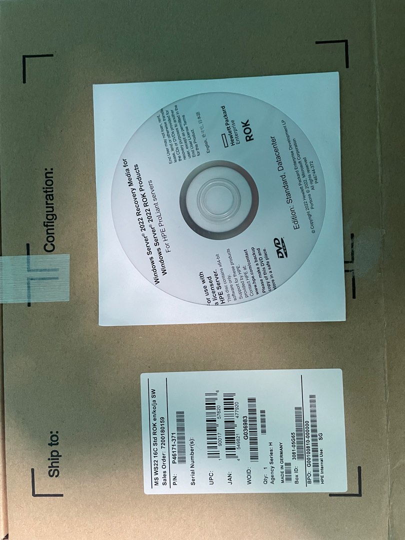Microsoft Windows Server 2022 ROK license for HPE servers, Computers & Tech, Parts & Accessories ...