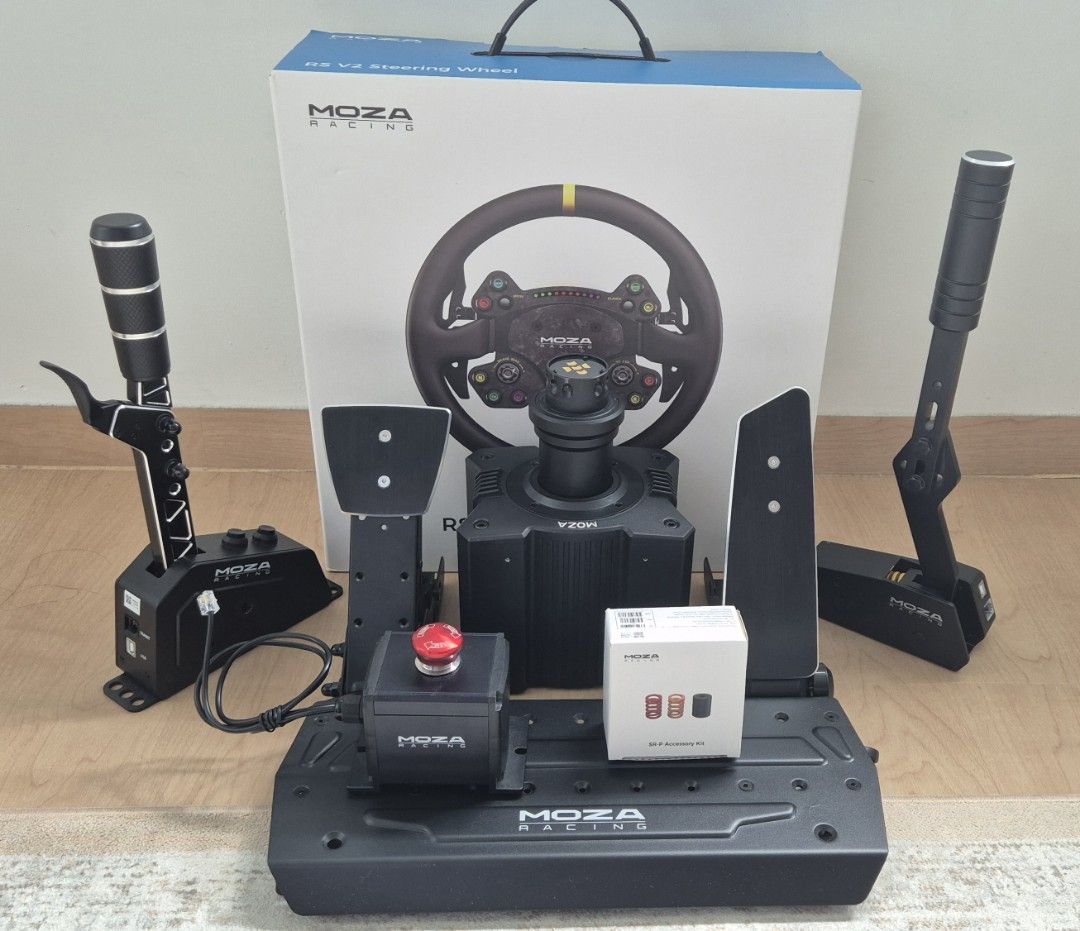 Moza Racing R12 + RS V2 Wheel + SRP Pedal + HBP Handbrake + SGP Shifter ...