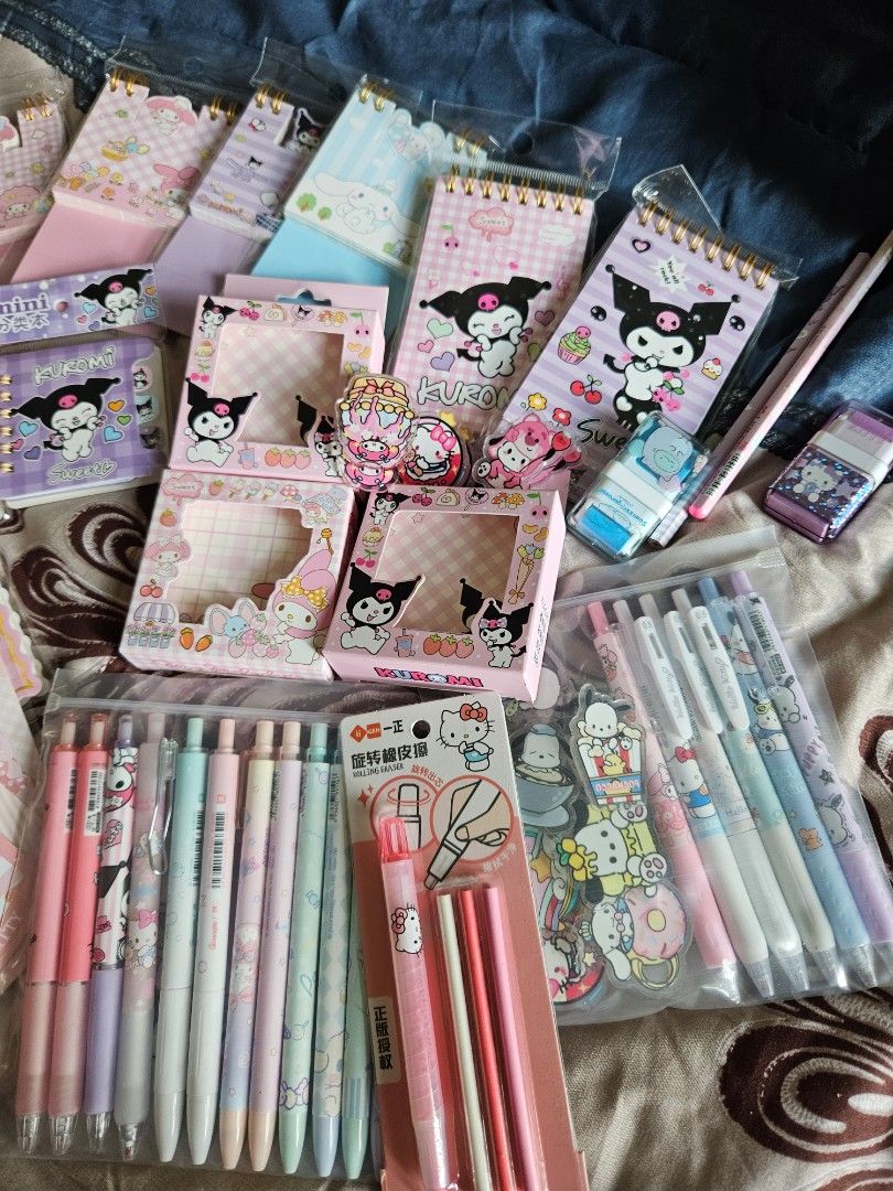 My Melody Kuromi Cinnamoroll Pochacco Hello Kitty Little Twin Stars Sanrio Stationary Grab Bag ...