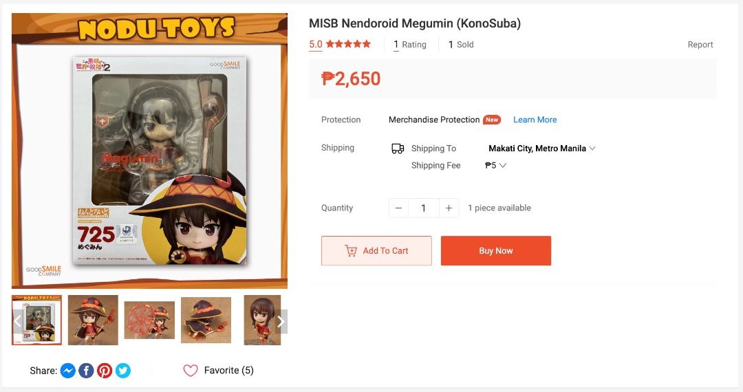 Nendoroid 725 Megumin-Konosuba GOODSMILE [MISB], Hobbies & Toys, Toys ...