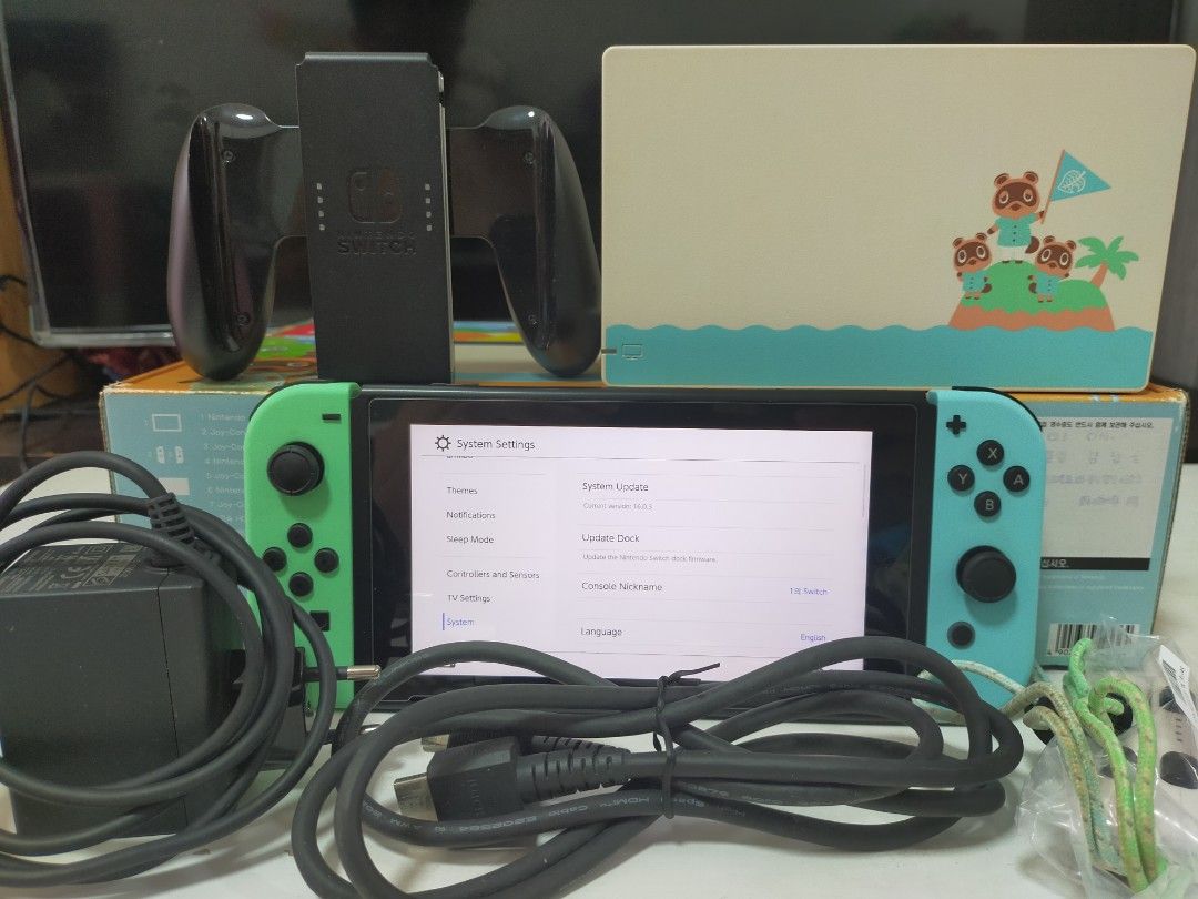 Nintendo Switch v2 Animal Crossing Special Edition Full Set c/w Game ...