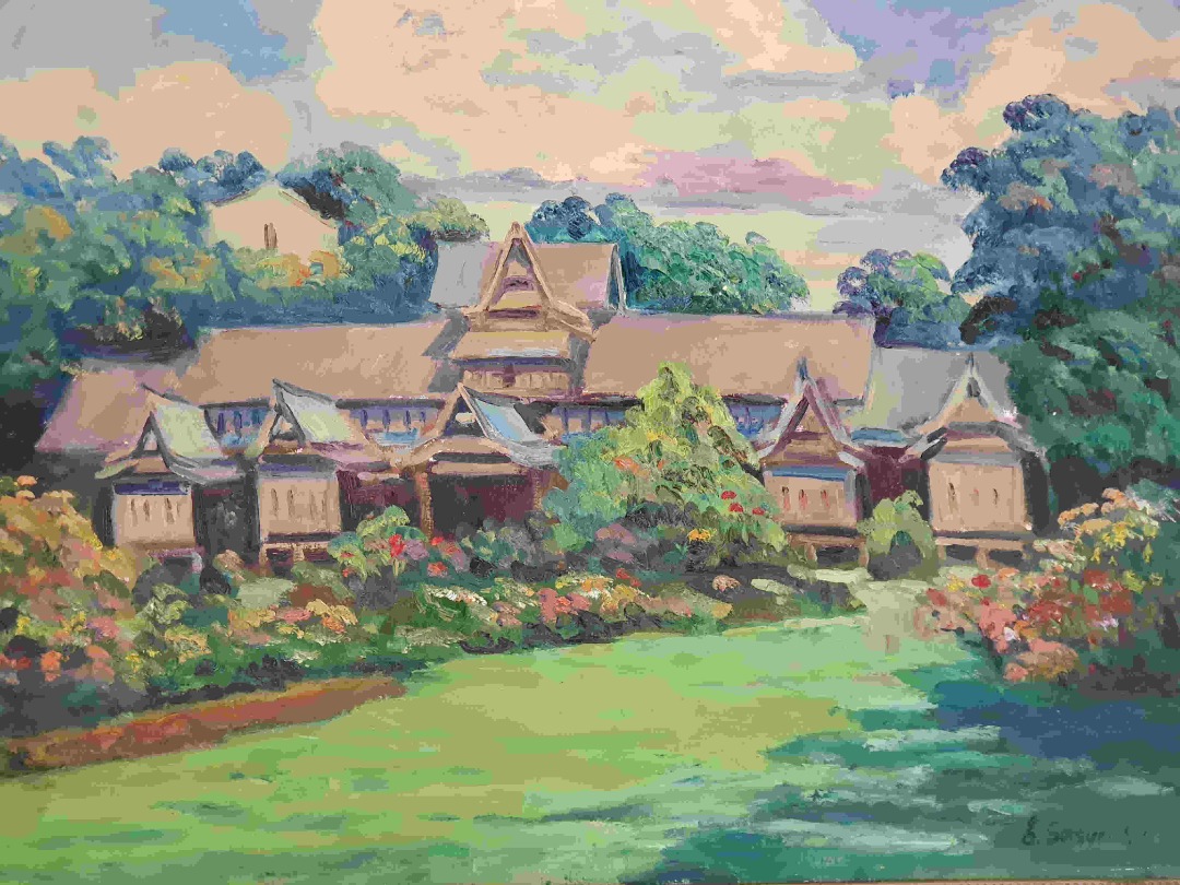 Oil Painting of Melaka Sultanate Palace Museum by Edvard Sasun (1999 ...