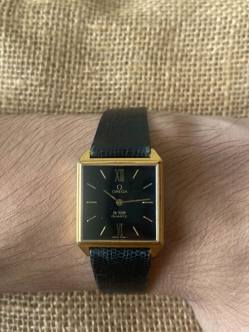 Omega De Ville Tank Leather Dress Watch, Luxury, Watches on Carousell