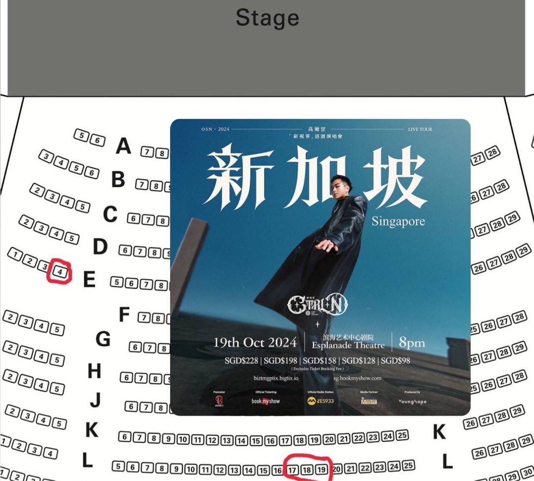 OSN CTRL+N Singapore Concert 2024 - Cat 1 Tickets, Tickets & Vouchers, Event Tickets on Carousell