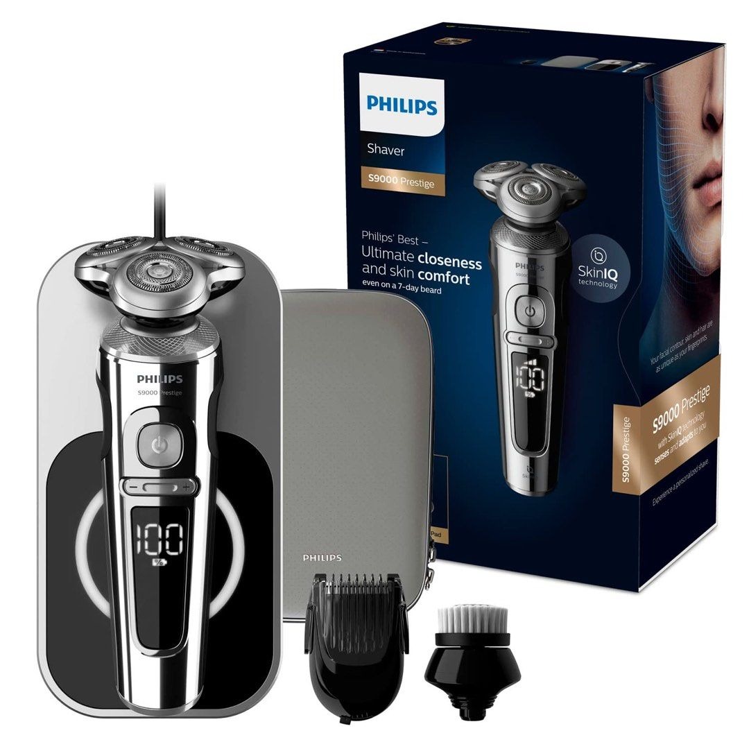 Philips Shaver S9000 Prestige Wet & Dry Electric shaver with SkinIQ ...