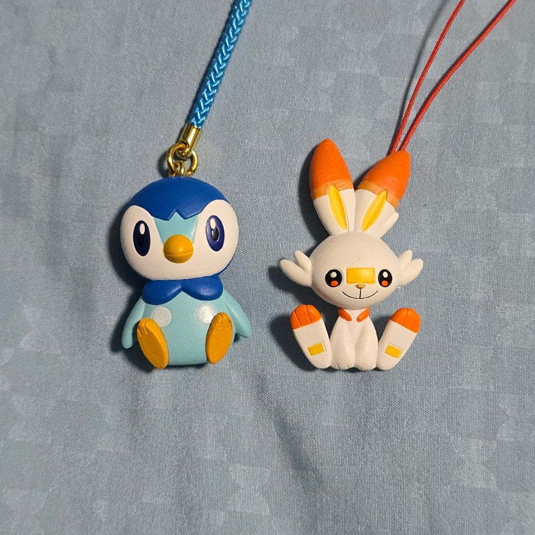Pokemon Flat Strap Mascot Water Fire Type Figure Gachapon Gashapon ...