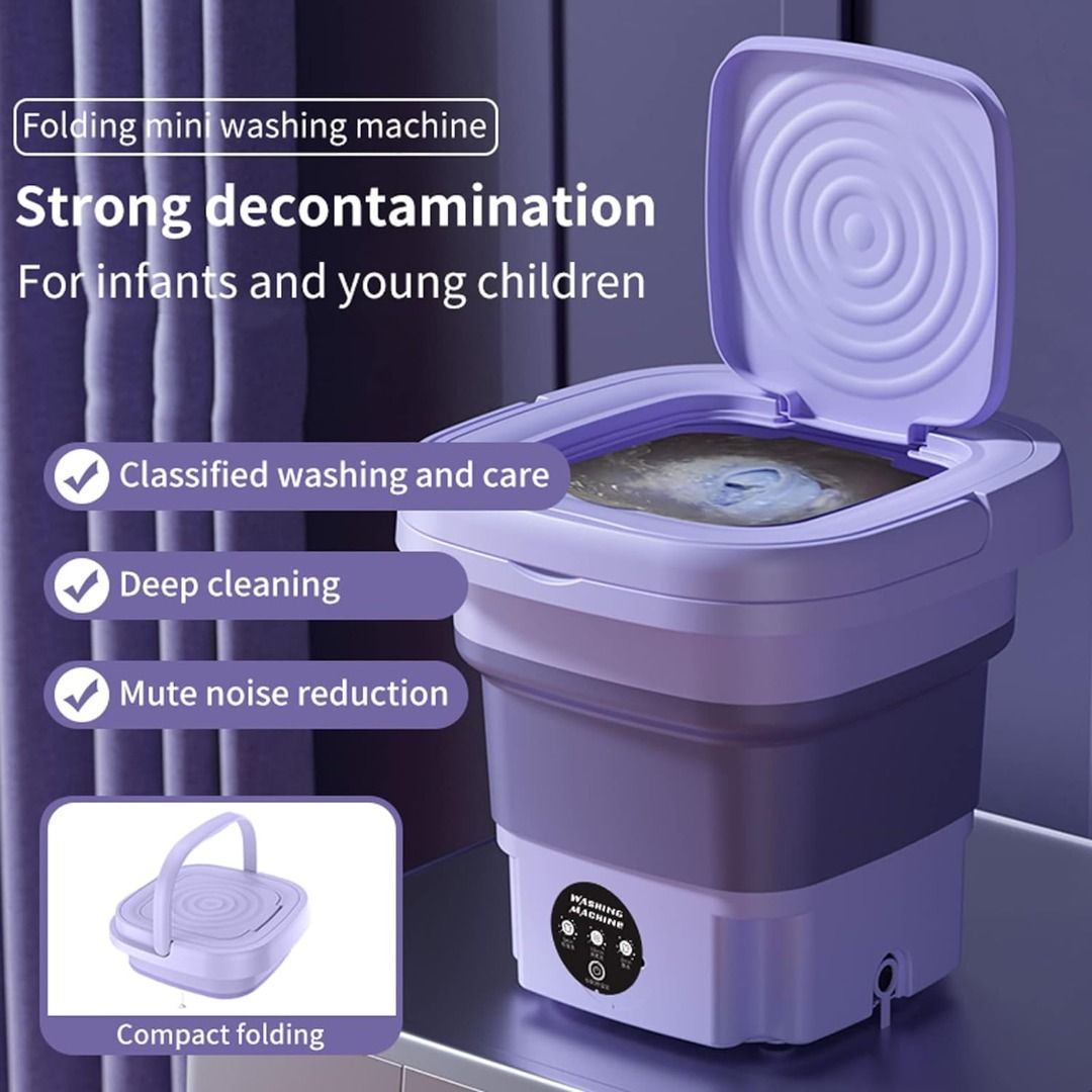 實體店鋪Portable Washing Machine, 8L High Capacity Mini Washer with 3 Modes ...