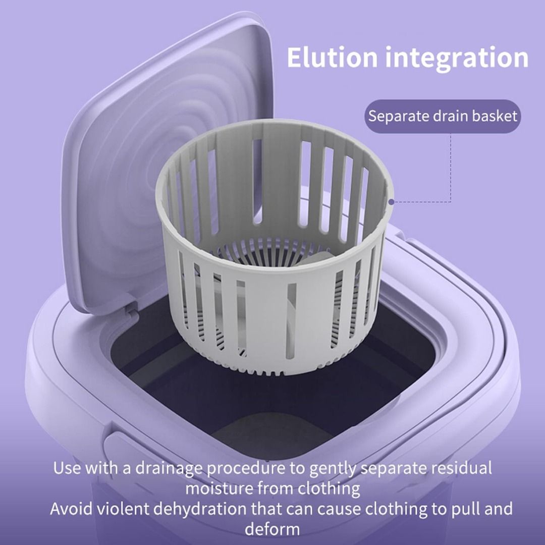 實體店鋪Portable Washing Machine, 8L High Capacity Mini Washer with 3 Modes ...
