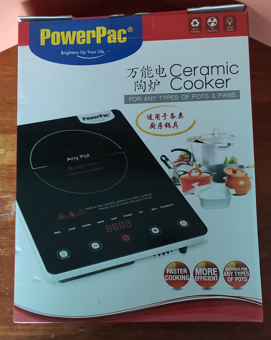 Powerpac Ceramic Cooker Model: PPIC880, TV & Home Appliances, Kitchen ...