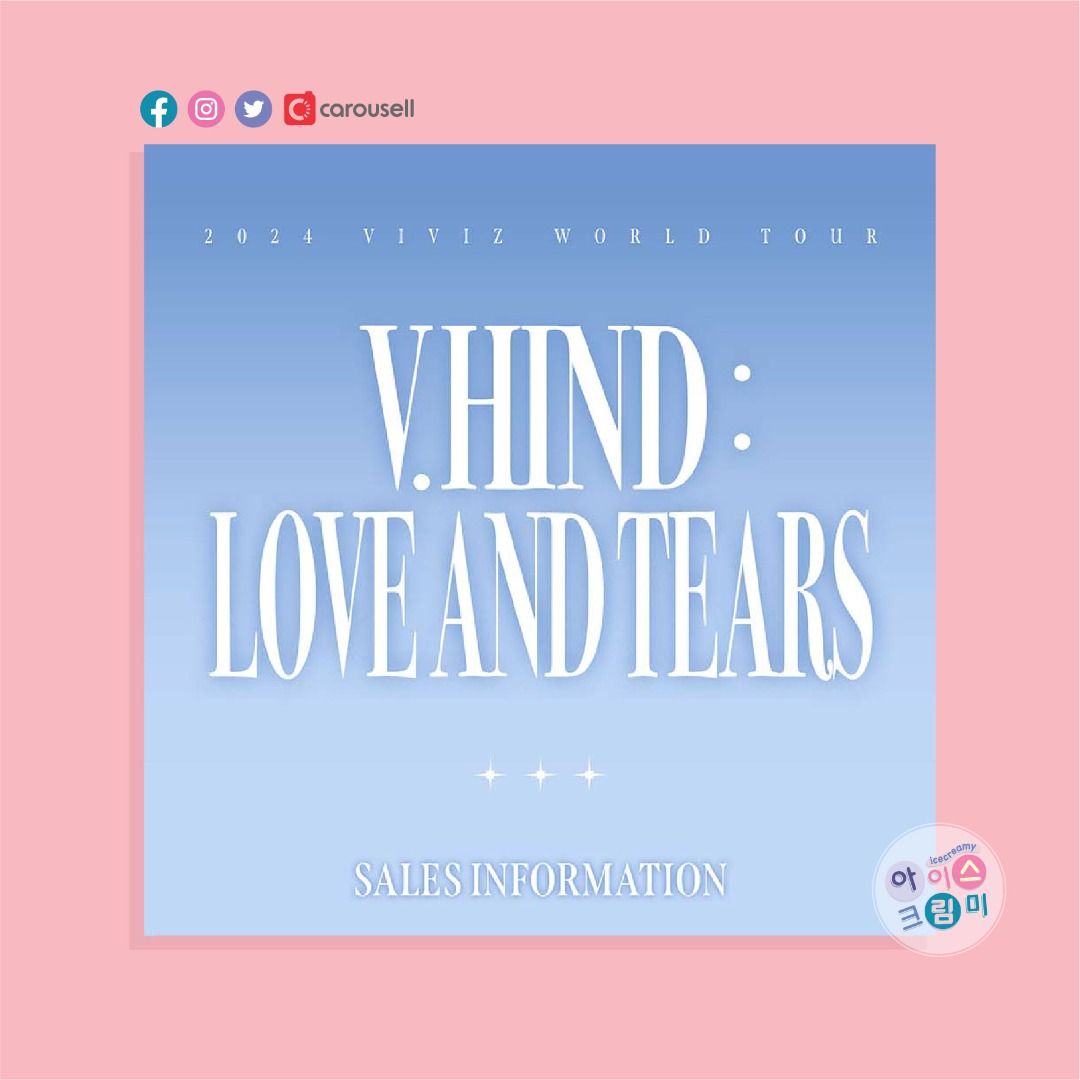 [PREORDER] 2024 VIVIZ WORLD TOUR [v.hind : Love and Tears] in SEOUL OFFICIAL MD, Hobbies & Toys ...