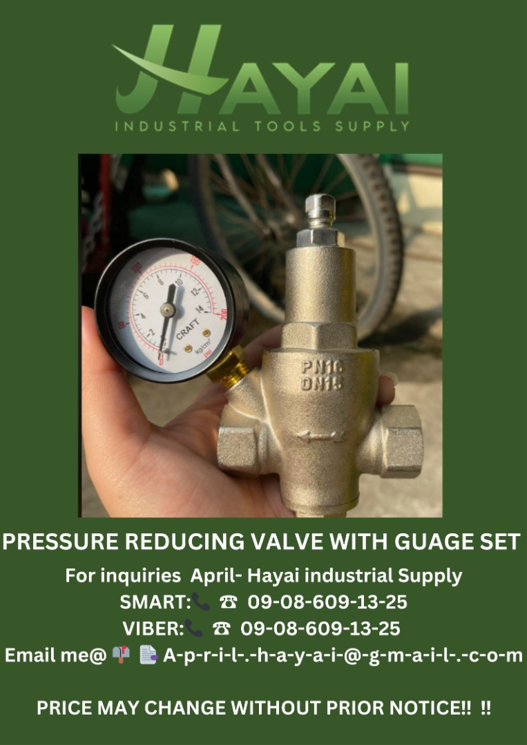 Pressure reducing valve with guage set, Commercial & Industrial ...