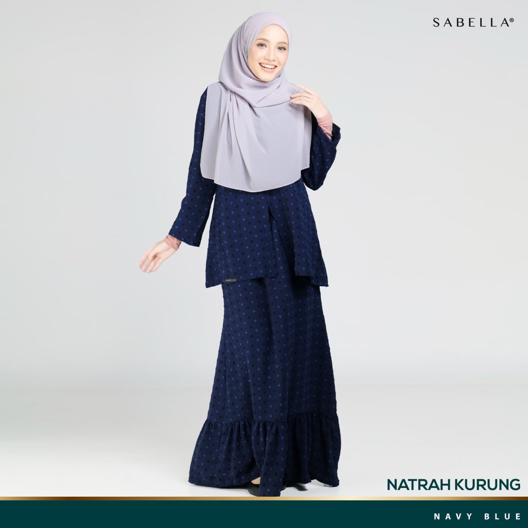 Sabella Natrah Kurung, Women's Fashion, Muslimah Fashion, Baju Kurung ...