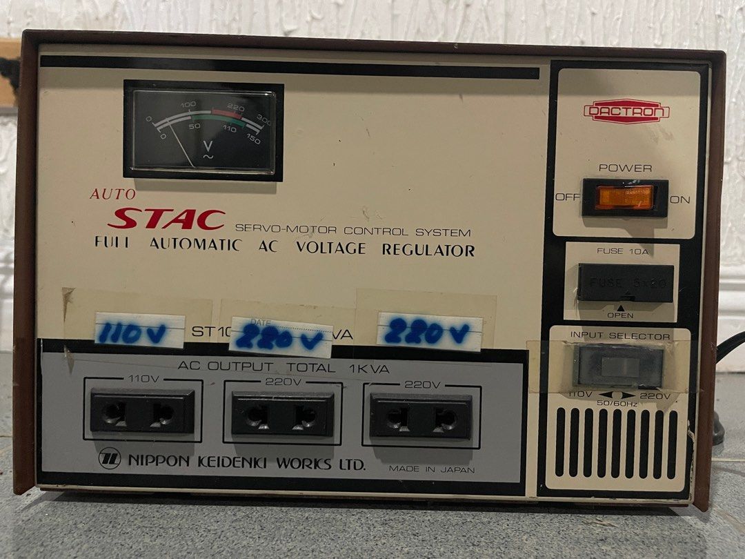 STAC Dactron Voltage Regulator ST1000W, TV & Home Appliances, Other ...