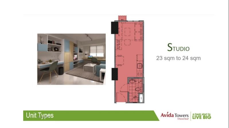 For Sale Studio Condo Unit in Avida Towers Cloverleaf Quezon City ...