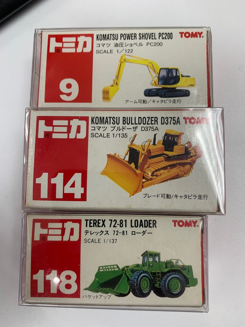 Tomica tomy 工程車仔 9 114 118 貨車 的士 長車 鏟泥車, 興趣及遊戲, 玩具 & 遊戲類 - Carousell