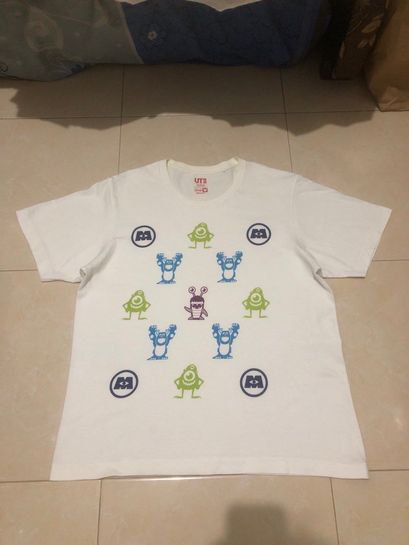 Uniqlo UT x Disney Pixar Kaos putih Uniqlo full gambar sullivan Mike ...