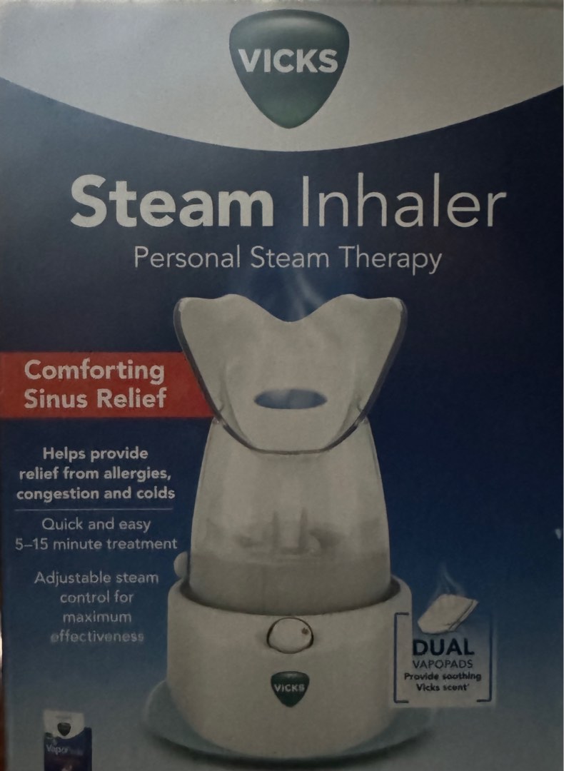 Vicks Personal Steam Inhaler Electric 110V, Health & Nutrition, Medical ...