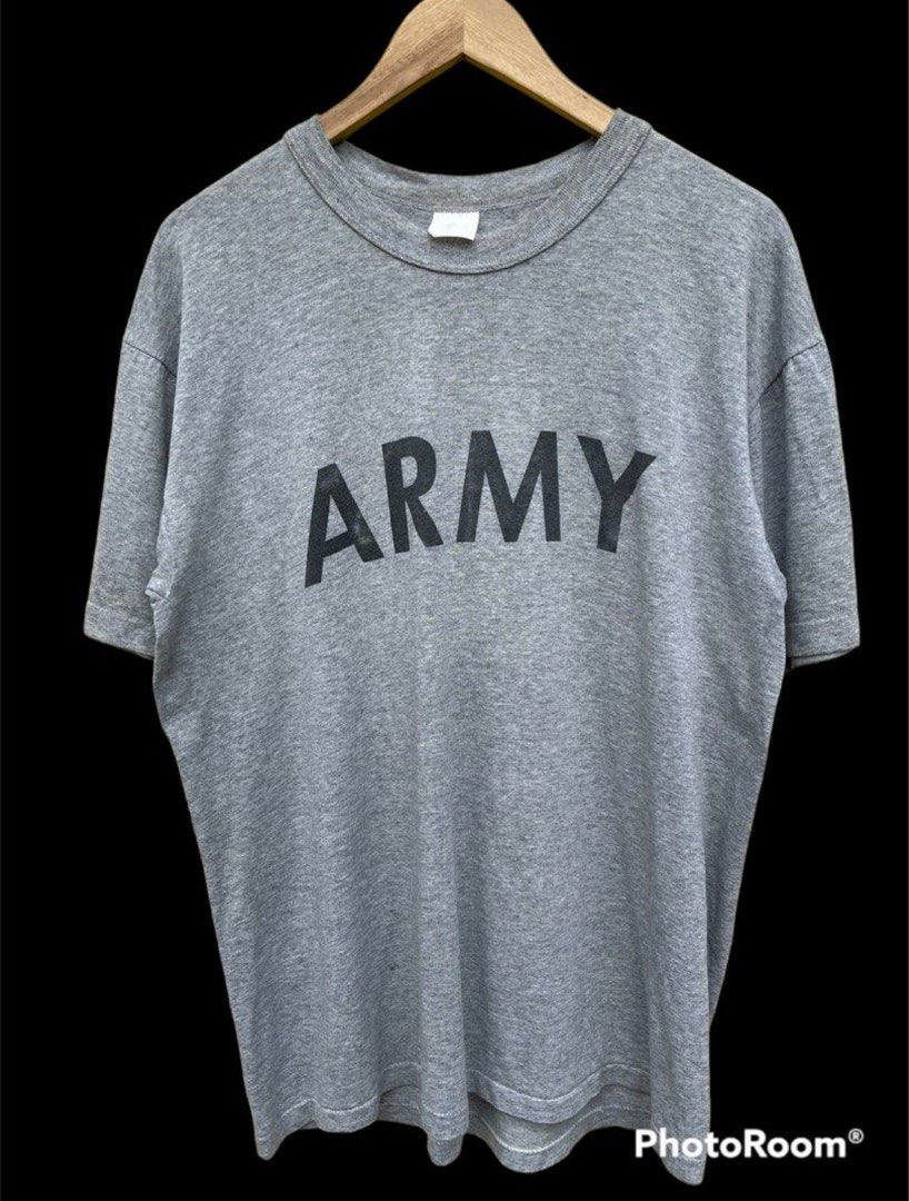 Vintage ARMY Jahitan Single kain 5050, Men's Fashion, Tops & Sets ...