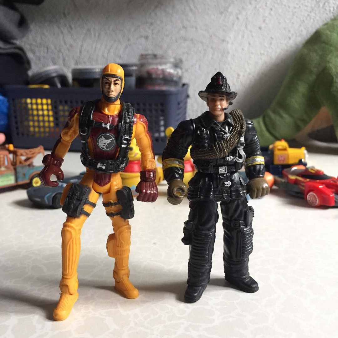 Vintage Chap Mei Action Figure Deep Sea Scuba Diver & Fire Fighter ...