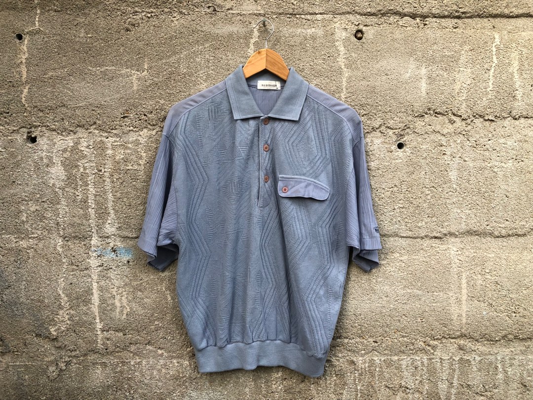 Vintage Knit Ringer Collar Japan Not Uniqlo, Men's Fashion, Tops & Sets ...